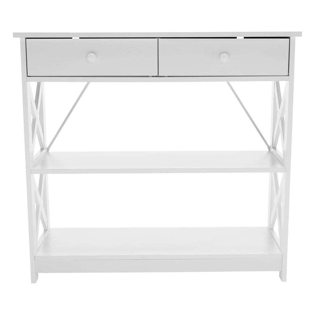 Konzolasztal, fehér, 2 fiókos - CRIQUE - ️ Időtálló design, kedvező ...